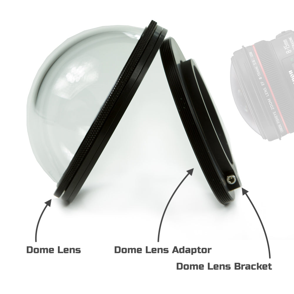 Dome Lens Adaptor for Underwater / Waterproof Camera Housing | Outex ...